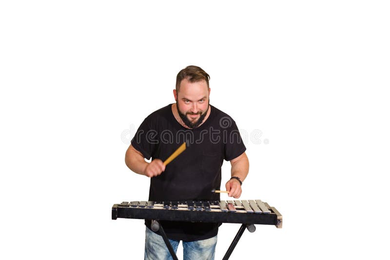 One percussion player stock photo. Image of color, instrument - 75188072
