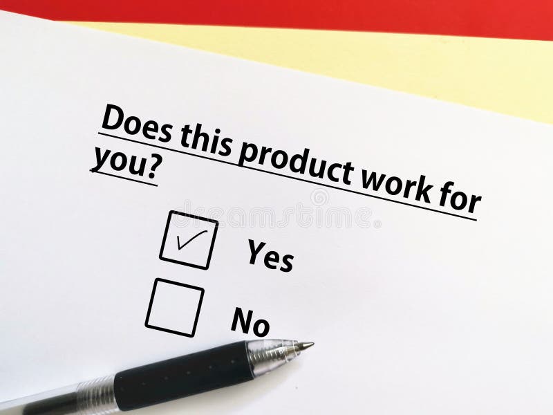 Questionnaire about Work and Environment for Employees Stock Image ...