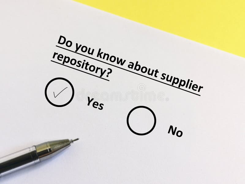 Questionnaire about Procurement Stock Photo - Image of repository ...