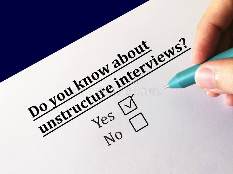 Questionnaire. One Person is Answering Question about Research. the ...