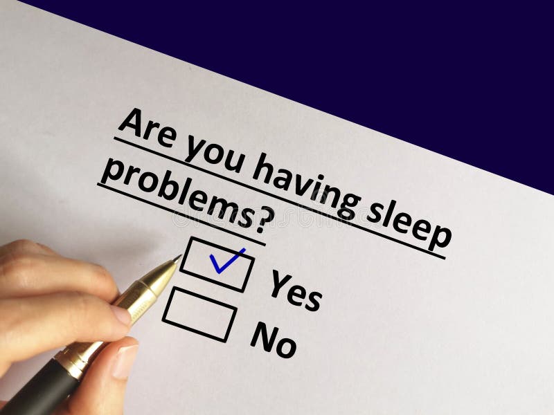 Questionnaire about Sleep Disorder Stock Illustration - Illustration of ...