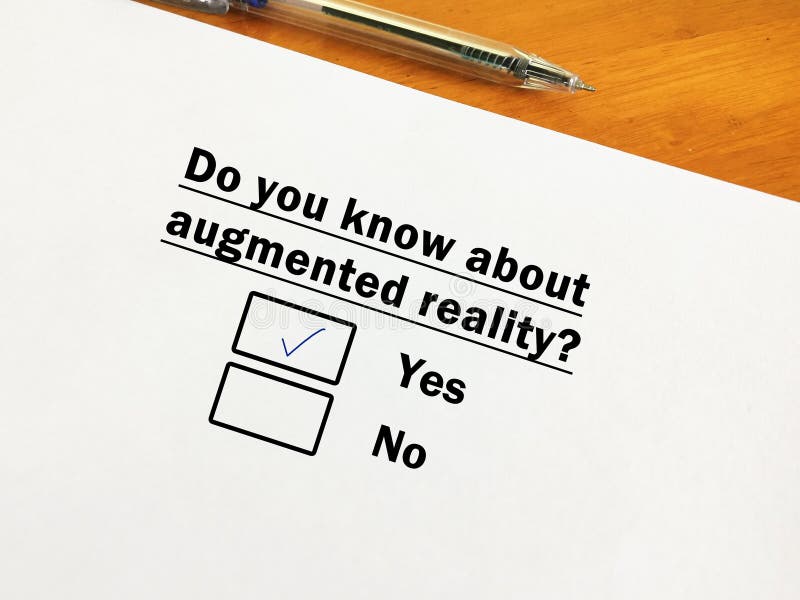 Questionnaire about Technology Issues Stock Photo - Image of augmented ...