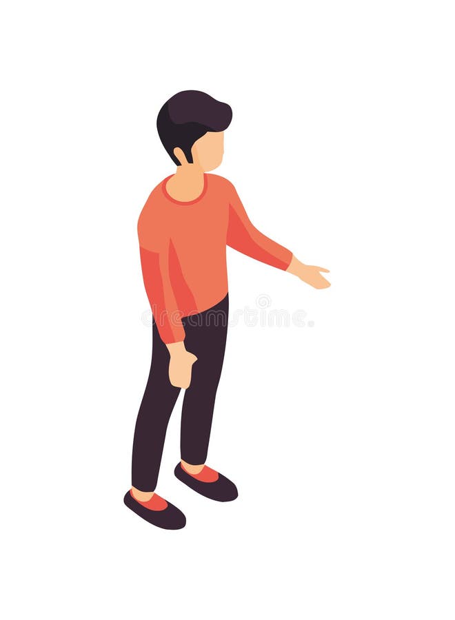 Man Stand Person Icon Pictogram Stock Illustration - Illustration of ...