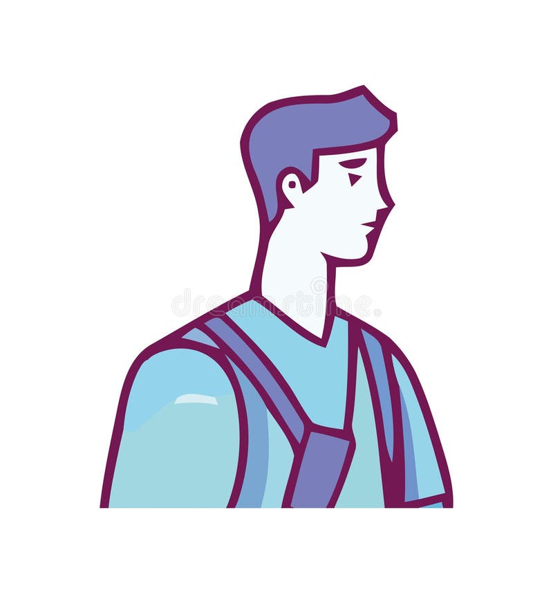 One person profile avatar stock vector. Illustration of isolated ...