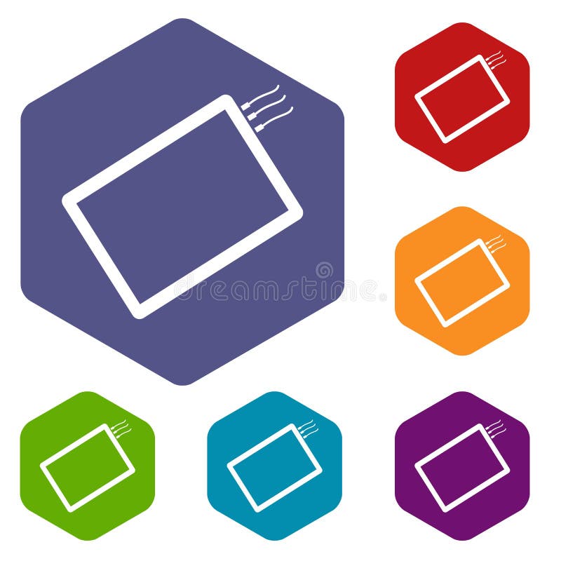 One Phone Icons Set Hexagon Stock Vector - Illustration of contact ...