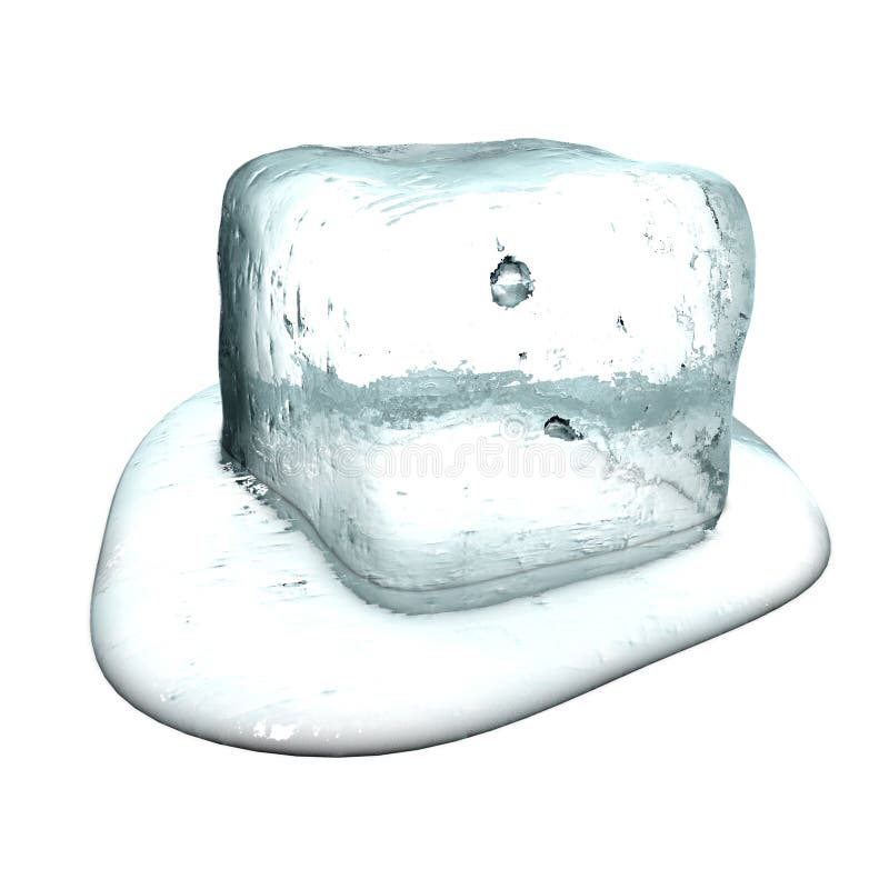 One Piece of Ice in Frozen Water Stock Illustration - Illustration of ...