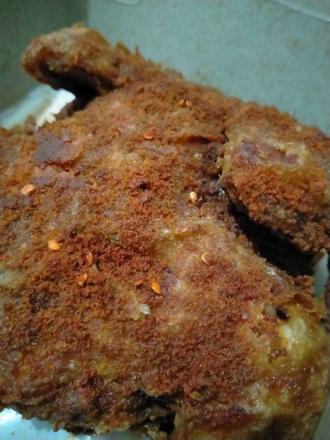 One Piece of Spicy Fried Chicken Stock Photo - Image of fried, piece ...