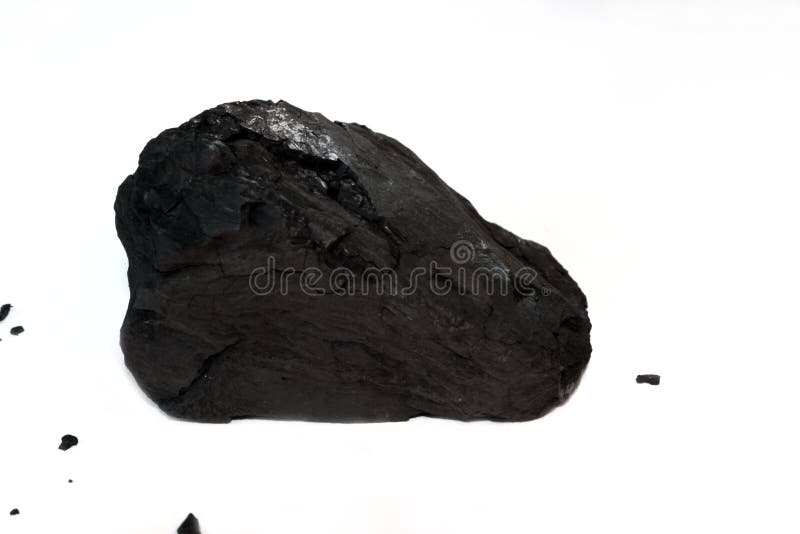 One Piece of Sub-Bituminous Coal on White Stock Image - Image of coal ...