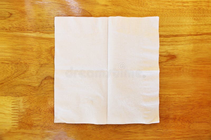 One Piece of Tissue on Wooden Table Stock Photo - Image of hygiene ...