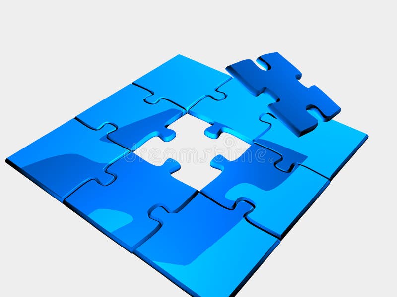 Only One Piece To the Puzzle Left Stock Illustration - Illustration of ...