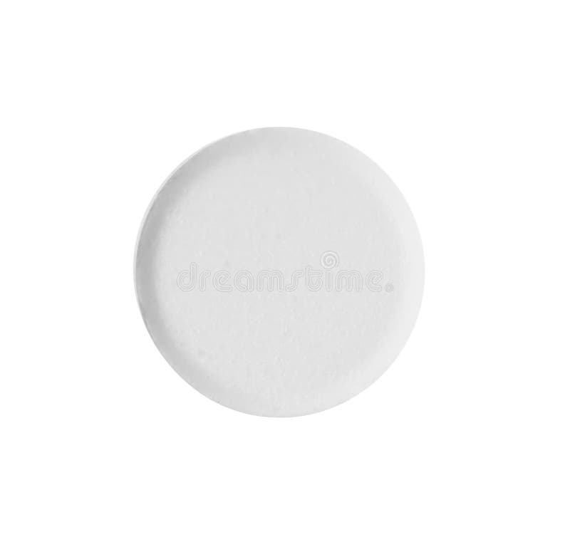 One Pill Isolated on White. Drug Therapy Stock Image - Image of ...