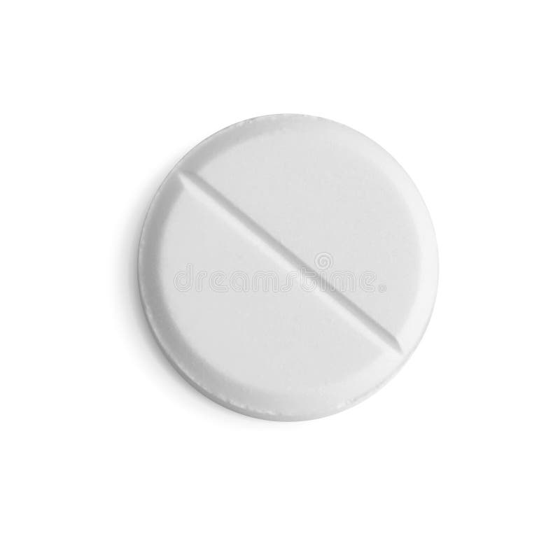 One Pill Isolated on White. Drug Therapy Stock Image - Image of help ...