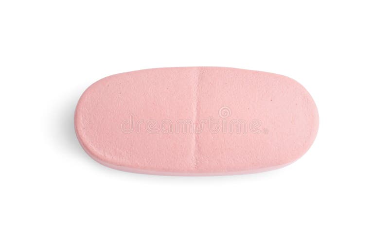 One Pill Isolated on White, Top View Stock Photo - Image of ...