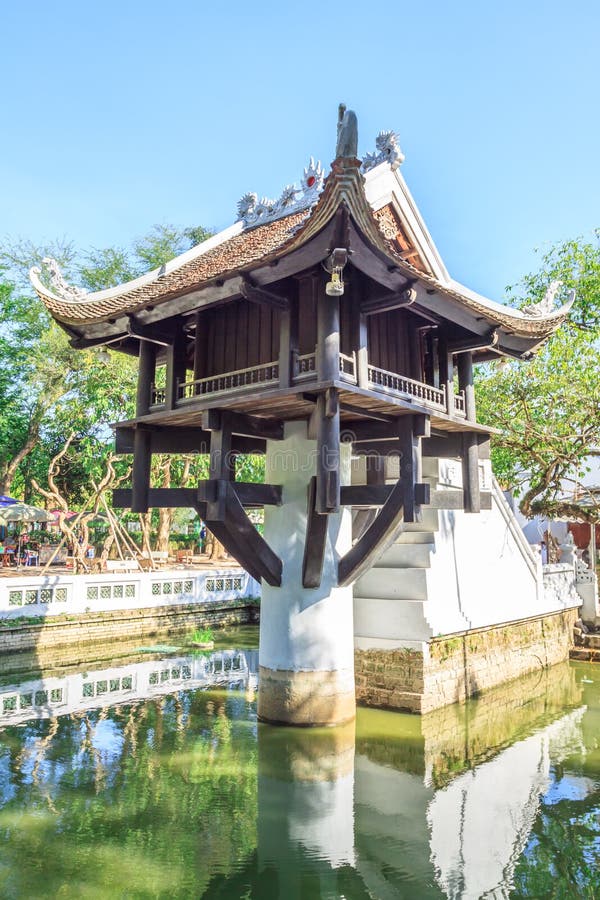 One Pillar Pagoda, Hanoi stock image. Image of dynamic - 56398537