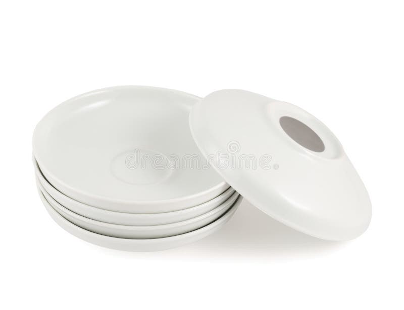One Plate Dish Over Another Stack Stock Photo - Image of domestic ...