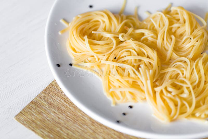 One plate with spaghetti stock photo. Image of cuisine - 23864670