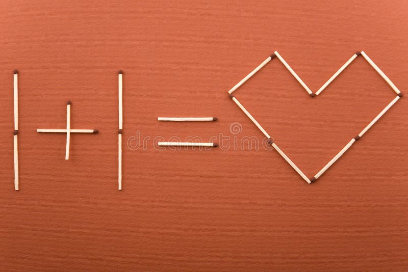 One plus one equal love stock image. Image of sign, math - 13764807