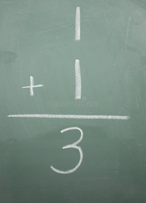 One plus one equals three stock photo. Image of wrong - 14254884