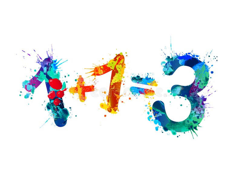 Three plus stock illustration. Illustration of messy - 30131706