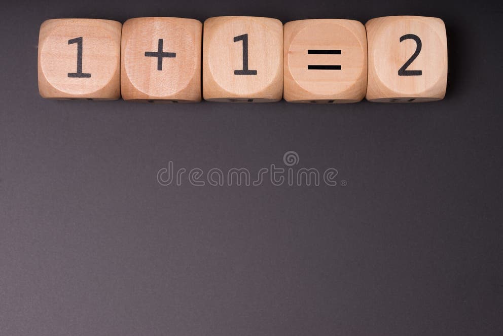 One plus one stock image. Image of learning, material - 55520663