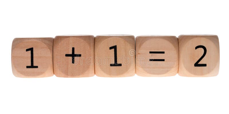 One plus one stock photo. Image of school, education - 55520572