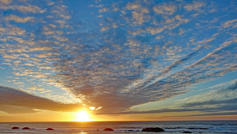One Point Perspective Clouds on the Beach Stock Photo - Image of ...