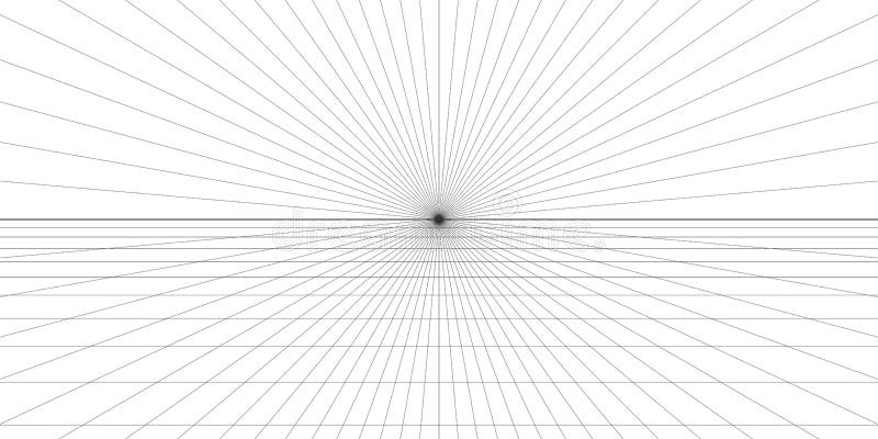 One Point Perspective Grid Background. Abstract Grid Line Backdrop ...