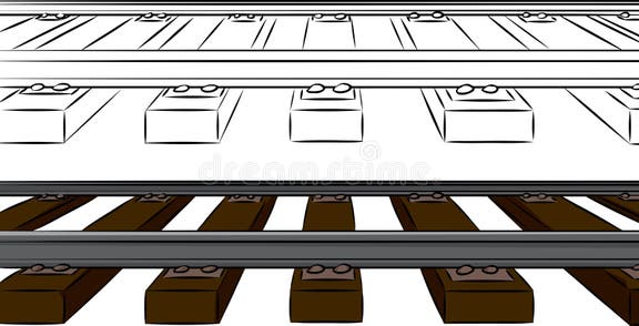 Cartoon Railroad Tracks Stock Illustrations – 1,138 Cartoon Railroad ...