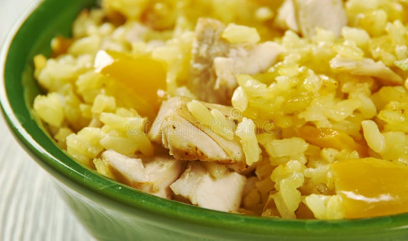 One Pot Cuban Yellow Rice stock image. Image of pepper - 137810359