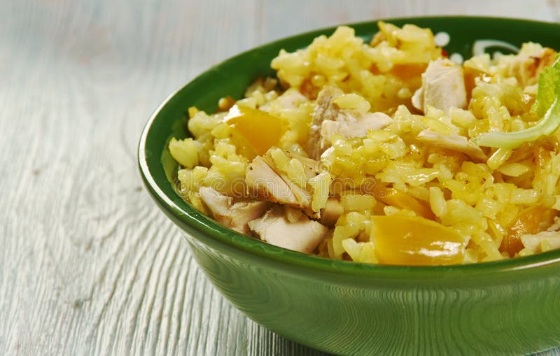 One Pot Cuban Yellow Rice stock photo. Image of yellow - 137900698