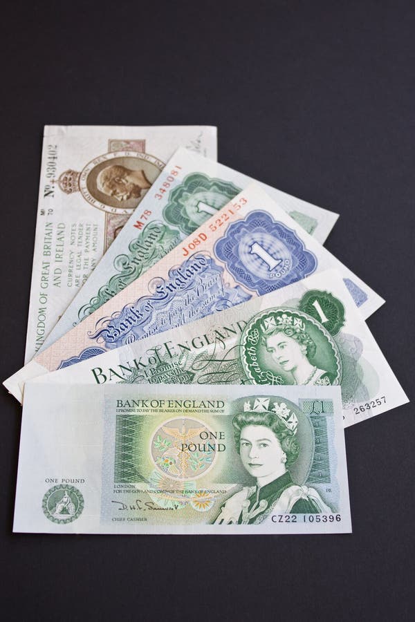 One Pound British History editorial stock photo. Image of banknotes ...