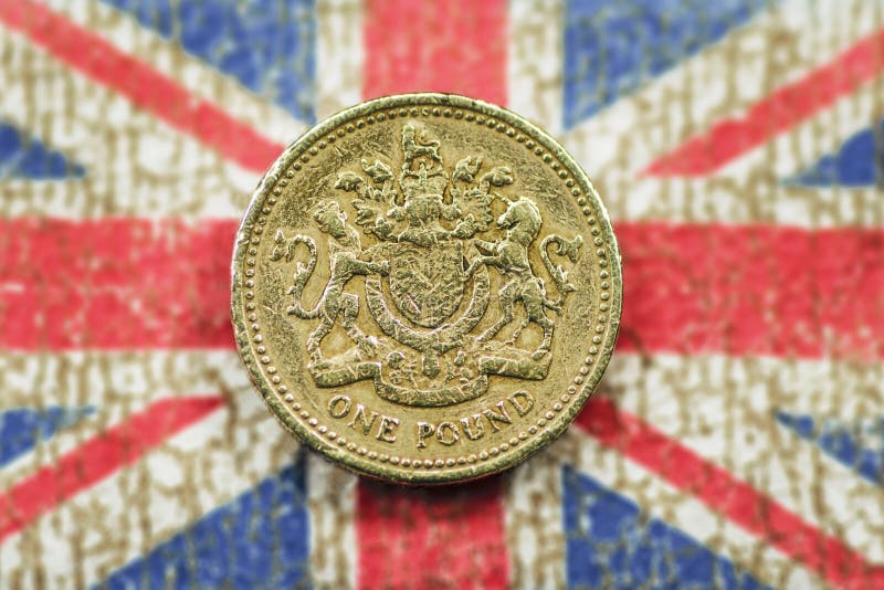 One pound British coin stock image. Image of royal, british - 10272541