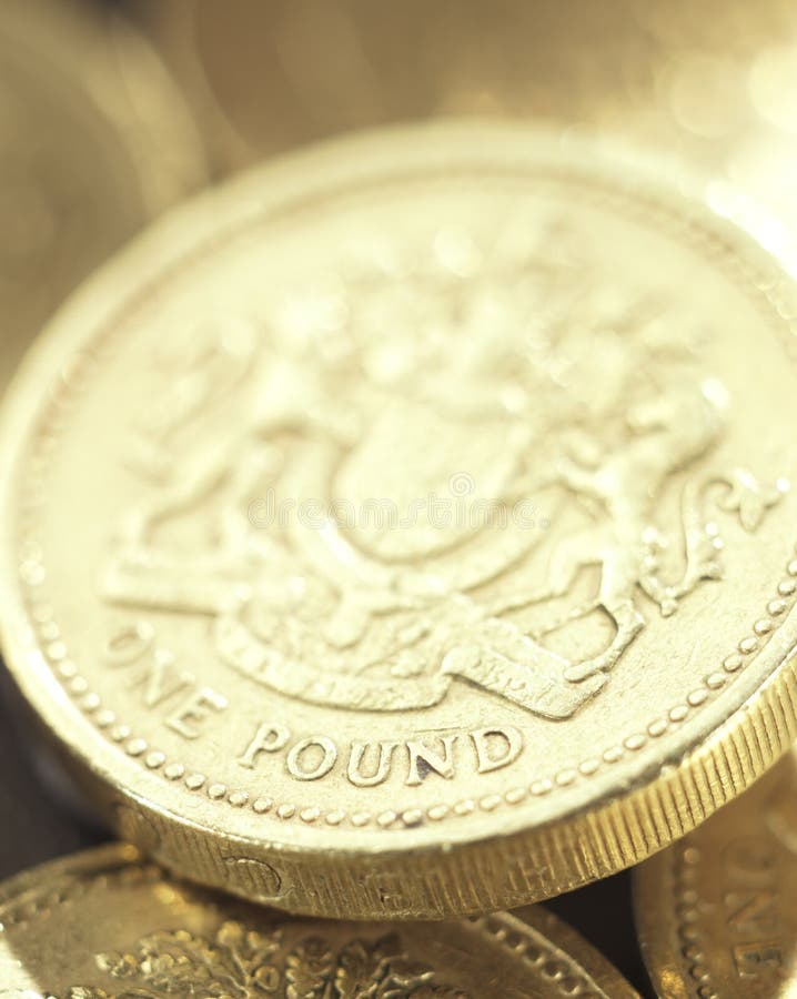 One pound coin stock photo. Image of business, britain - 4631068