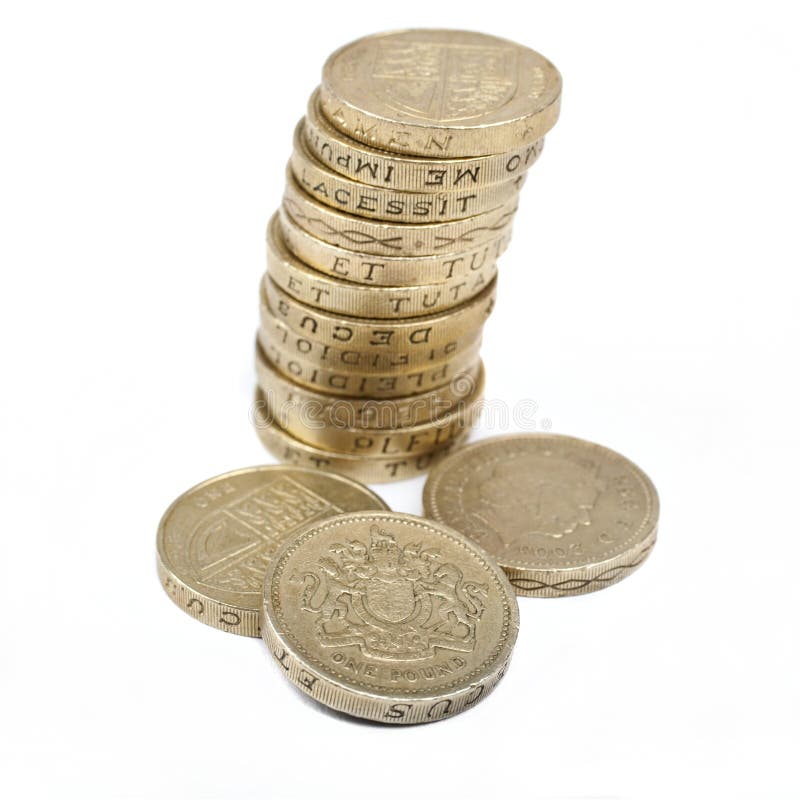 One pound coins editorial photography. Image of background - 182040117