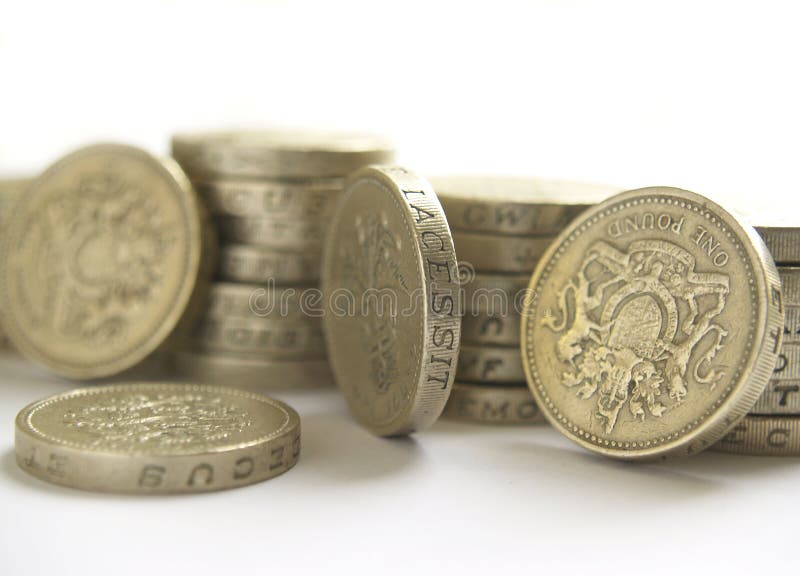 One pound British coin stock image. Image of royal, british - 10272541