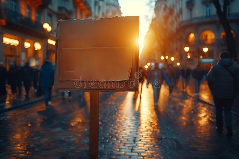 One Protestorâ€™s Empty Sign, a Silent Demonstration Against the ...