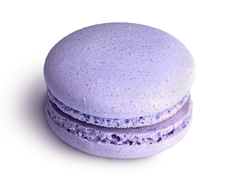 Purple Macaroon Sideview Closeup Stock Image - Image of cookie, macaron ...