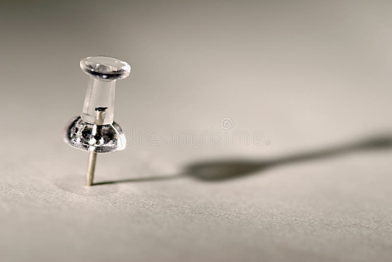 One Push Pin on White Background Stock Image - Image of alone, symbolic ...