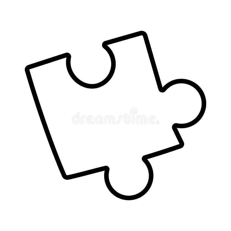 One puzzle icon stock vector. Illustration of outline - 264053691