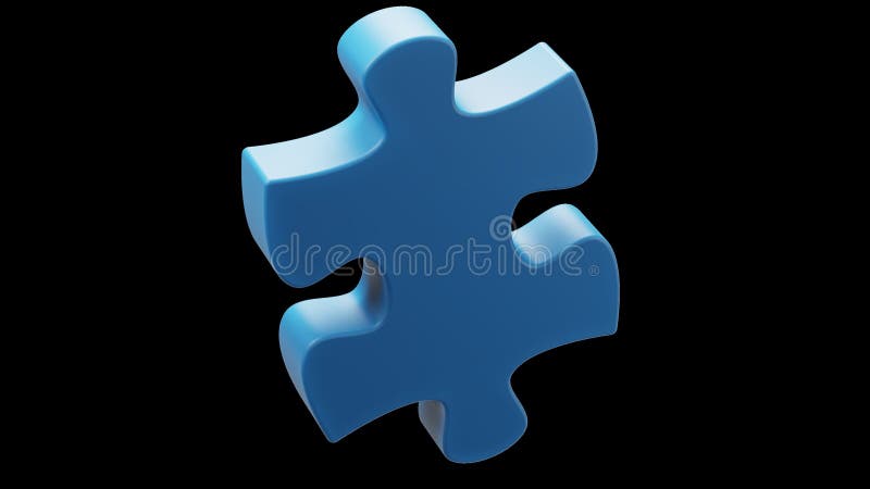 One Puzzle Piece Spinning on Studio Light Gray Background Stock Video ...