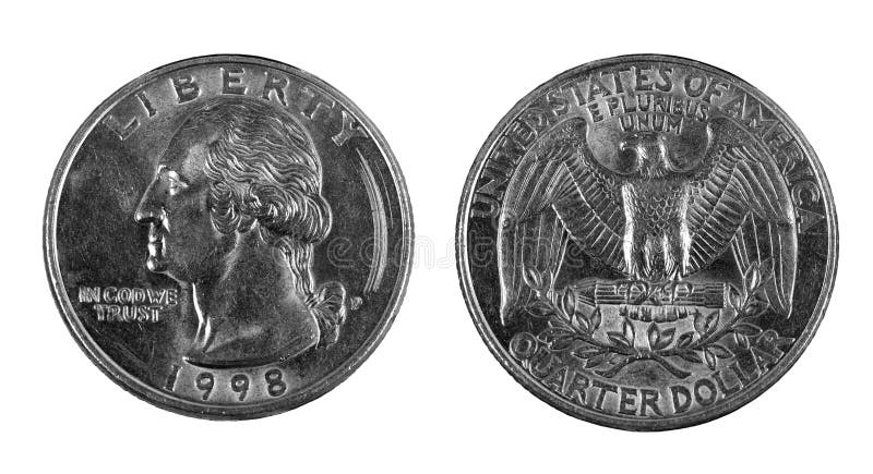 One quarter coin stock image. Image of commerce, bank - 53020323