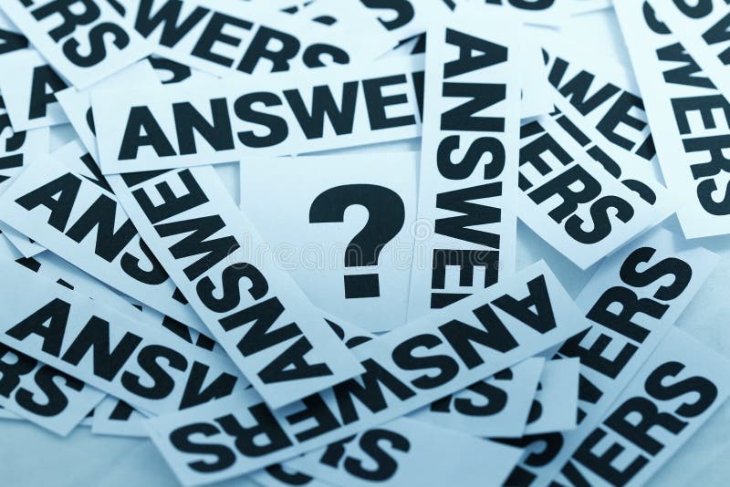 One Question and Many Answers Stock Image - Image of solutions, symbol ...