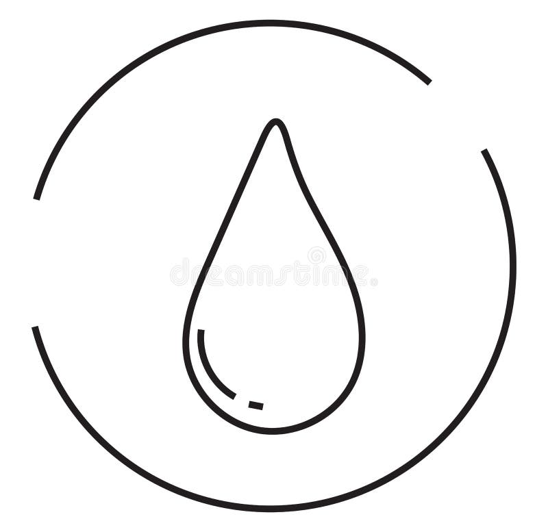 One rain drop, icon icon stock vector. Illustration of weather - 259789162