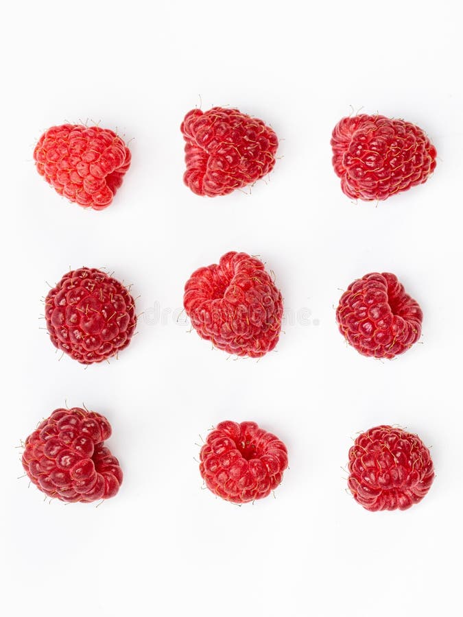 One Raspberry with Leaves Isolated on White Background Stock Image ...