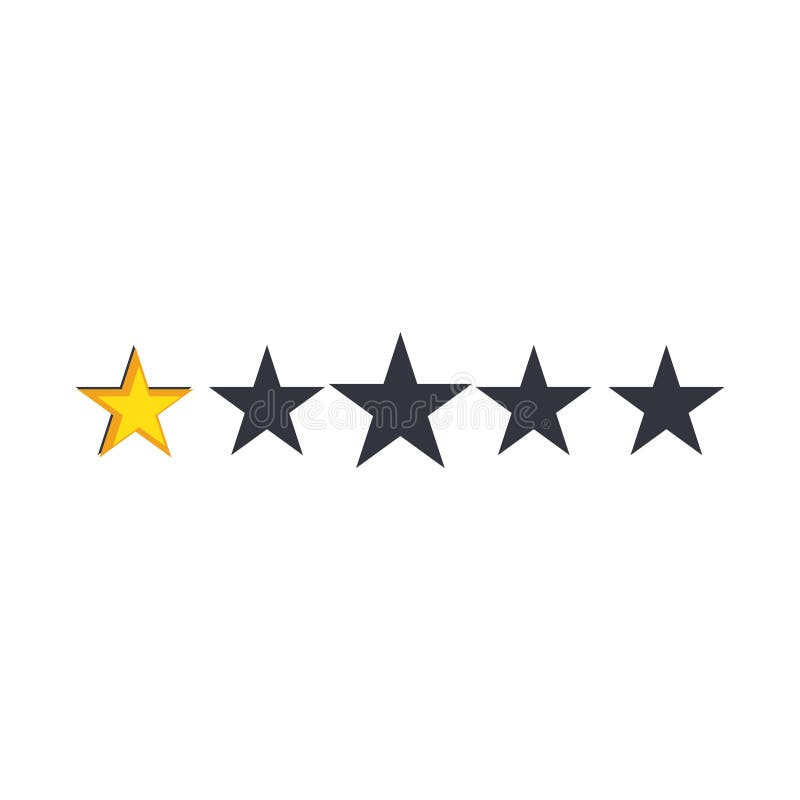 One Rating Star Template Icon Stock Vector - Illustration of golden ...