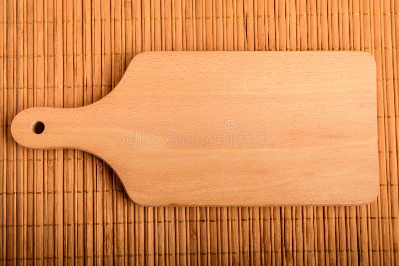 One Raw Brown Wooden Bottom on the Wooden Surface on a Table at Home ...