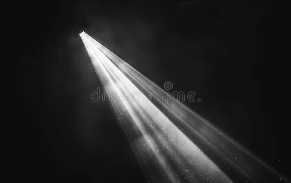 One Ray of Light Against a Dark Background Stock Image - Image of ...