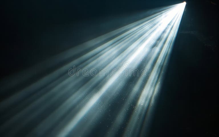 One Ray of Light Against a Dark Background Stock Photo - Image of ...