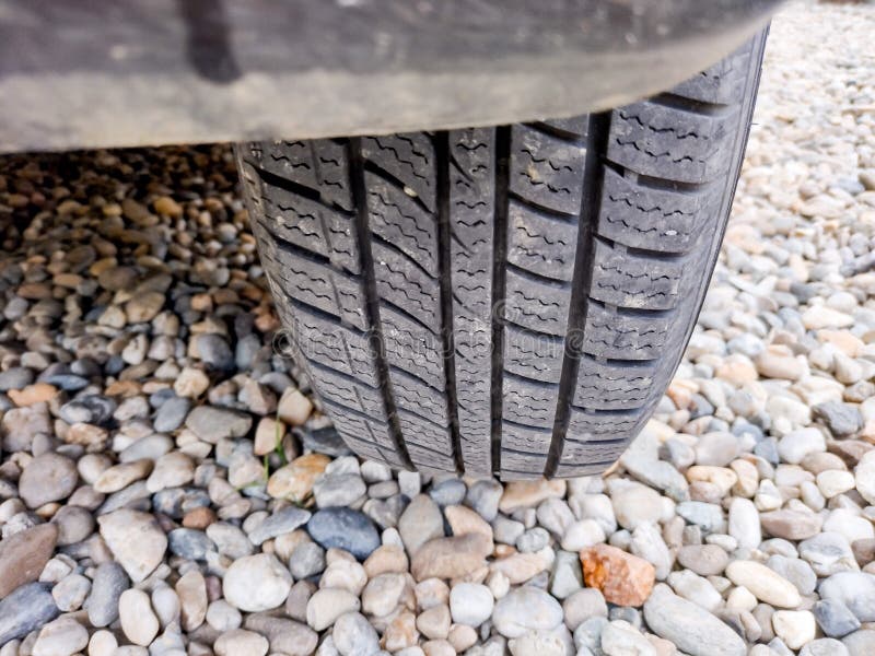 One of the Rear Wheels of a Car Stock Image - Image of wheel, outdoor ...
