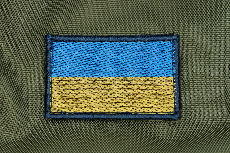 One Rectangular Blue Yellow Patch of the Ukrainian Flag Stock Photo ...